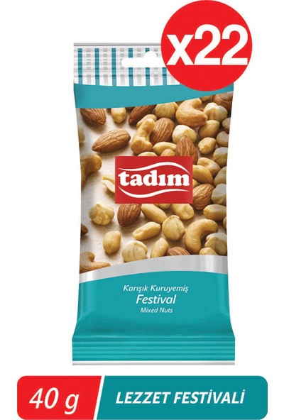 Tadım Karışık Kuruyemiş Festival 40 gr x 22'li