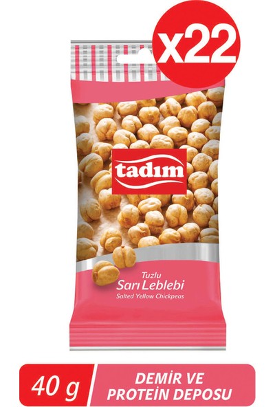 Tadım Tuzlu Sarı Leblebi 40 gr x 22'li Tadım Tuzlu Sarı Leblebi 40 gr x 22'li