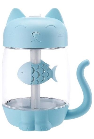 Yukka Mavi Kedi 350 ml LED Ultrasonik Hava Nemlendirici Difüzör (Yurt Dışından) Yukka Mavi Kedi 350 ml LED Ultrasonik Hava Nemlendirici Difüzör (Yurt Dışından)