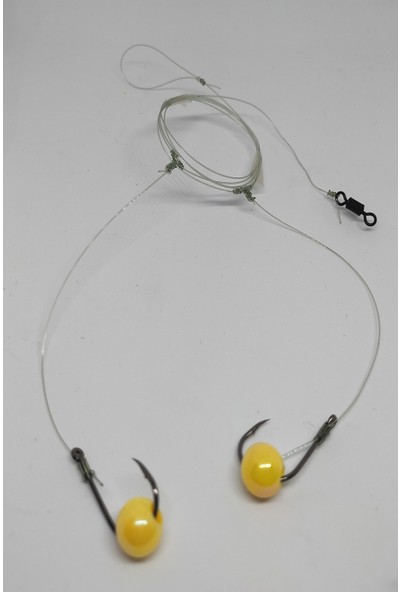 Sazan Rig 2 Iğneli Janjan Boncuklu Hazır Sazan Takımı (3 Adet)