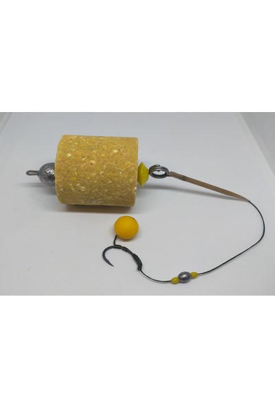 Sazan Rig Küspe Aparatlı Yüzen Sarı Toplu Sazan Takımı (Küspe Dahil)