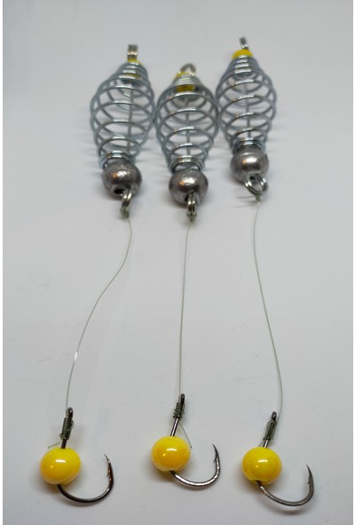 Sazan Rig 30 gr Yaylı Janjan Boncuklu Sazan Takımı (3'lü Set)