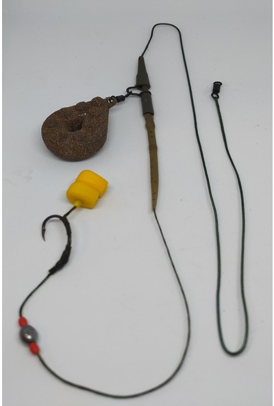 Sazan Rig 75 gr Kaplama Kurşunlu Yüzen Çift Mısırlı Sazan Takımı