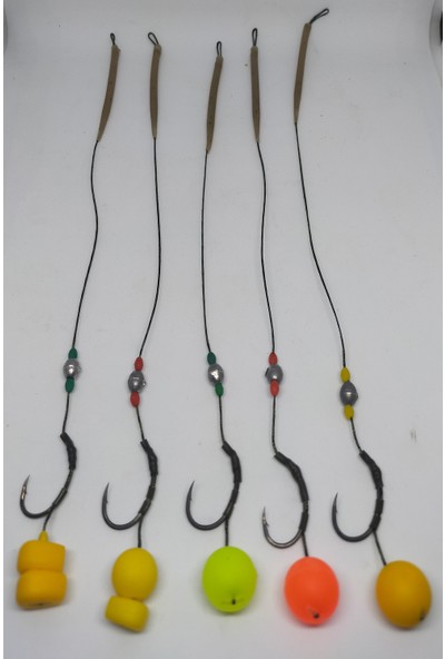 Sazan Rig Hazır Yüzen Sazan Rig Takımı ( 5'li Set)