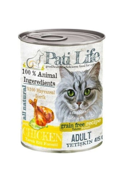 Pati Life Tavuklu Kedi Konserve 415 Gr  24'lü Pati Life Tavuklu Kedi Konserve 415 Gr  24'lü