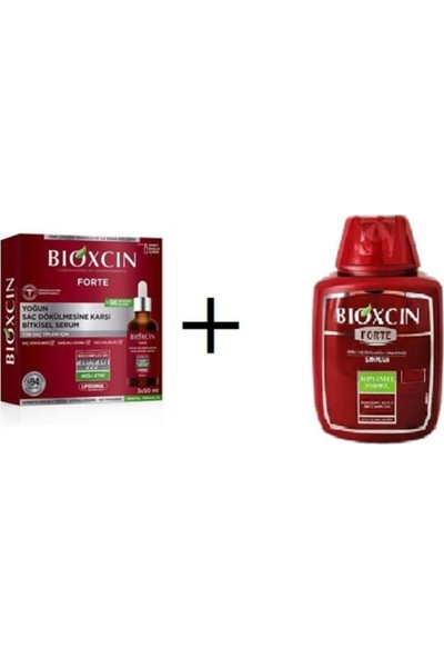 Bioxcin Forte 3X50 ml Saç Serumu + Forte 300 ml Şampuan