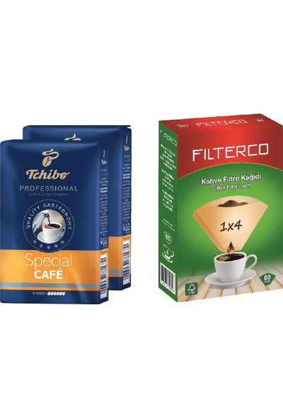 Tchibo Profesional Special Filtre Kahve 250 gr x 2'li & Filterco Kahve Filtre Kağıdı 1x4 80'li