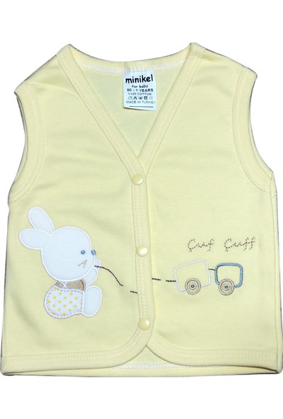 Minikel Tavşan Desenli Penye Yelek Minikel Tavşan Desenli Penye Yelek