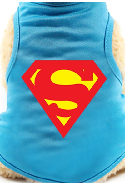 Marksreyon Kedi & Köpek Elbiseleri Çizgi Karakterli Sevimli Gezdirme Giysileri - Mavi - L