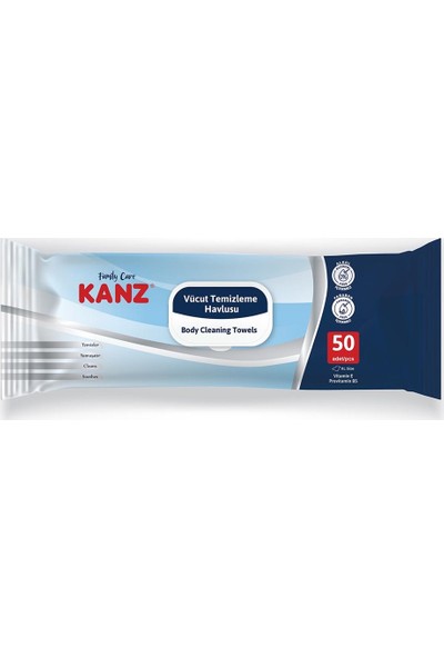 Kanz 50 Pcs Vücut Temizleme Havlusu
