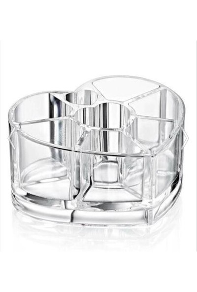 Matesstore Kalpli Şeffaf Makyaj Malzemesi Düzenleyici Organizer Fırça Ruj Matesstore Kalpli Şeffaf Makyaj Malzemesi Düzenleyici Organizer Fırça Ruj