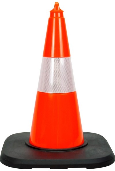 İleri Trafik Pvc Trafik Konisi 50 cm Reflektifli Ağırlıklı Trafik Dubası