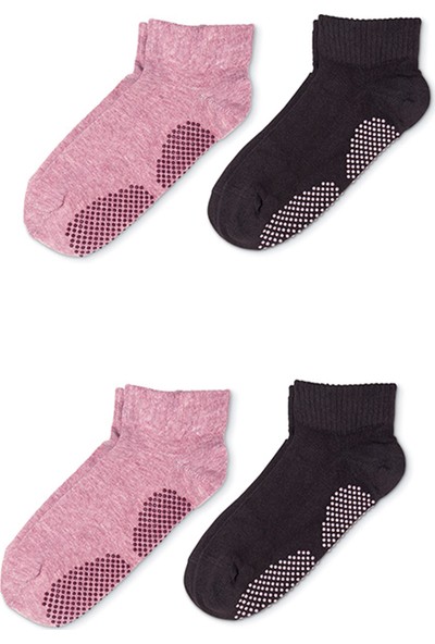 Mem Socks 4'lü Organik Pamuklu Pilates,yoga ve Dans Çorabı