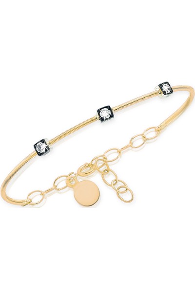 Emel Pırlanta 0.14 Ct. Pırlanta Kelepçe Bileklik