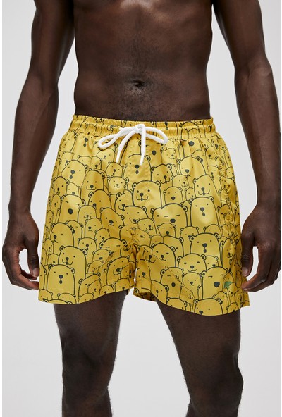 Jack & Jones Erkek Mustard Deniz Şortu