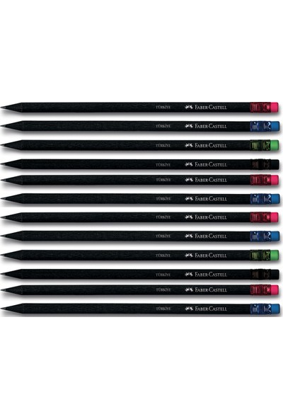 Faber-Castell Naturel Silgili Yuvarlak Kurşun Kalem Siyah 12'li Faber-Castell Naturel Silgili Yuvarlak Kurşun Kalem Siyah 12'li