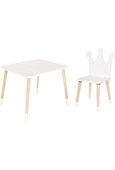 Go Baby Beyaz Taç Aktivite Masa Sandalyesi Go Baby Beyaz Taç Aktivite Masa Sandalyesi