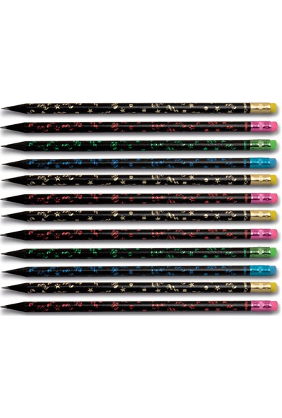 Faber-Castell Party Silgili Yuvarlak Kurşun Kalem Siyah Ahşap 12'li Faber-Castell Party Silgili Yuvarlak Kurşun Kalem Siyah Ahşap 12'li