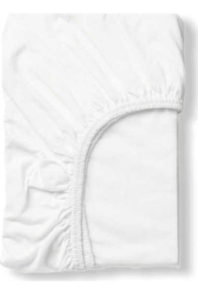 Bebek Özel Beyaz Pamuk Bebek ve Çocuk Lastikli Çarşaf 70X110