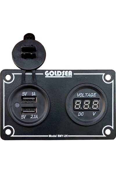 Goldsea Marine USB - Voltmetre Panel 12\24V Goldsea Marine USB - Voltmetre Panel 12\24V