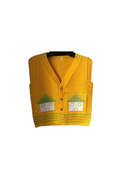 Gigi Giyim Desenli Sarı Çocuk Yeleği