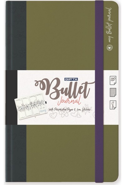 Gıpta Bullet Journal Tarihsiz Ajanda Nokta Iç Blok 13 x 21 cm