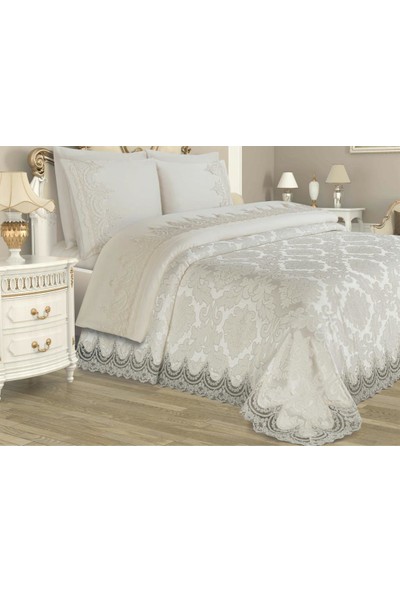 Çeyiz Diyarı Çeyizdiyarı Çeyiz Diyarı Açelya Gelin Seti 7 Parça Krem