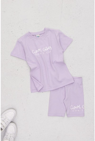 Dmb Kız Çocuk Cool Girl Şortlu Takım - Lila