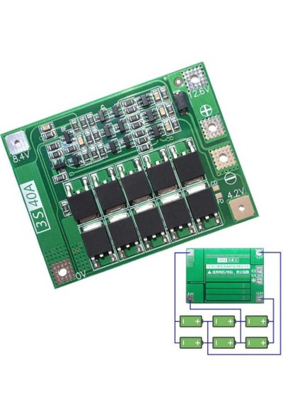 UniChrome Zauss 3s 40A Standart 12.6V Bms 18650 Lityum Lipo Pil Şarj Koruma Devresi UniChrome Zauss 3s 40A Standart 12.6V Bms 18650 Lityum Lipo Pil Şarj Koruma Devresi
