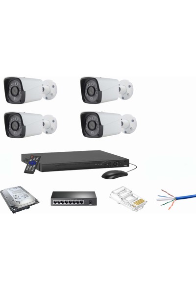 Yıldırım Group 4'lü 5mp Sony LENSLİ+H265 Kayıt Cihazı Full Paket Yıldırım Group 4'lü 5mp Sony LENSLİ+H265 Kayıt Cihazı Full Paket