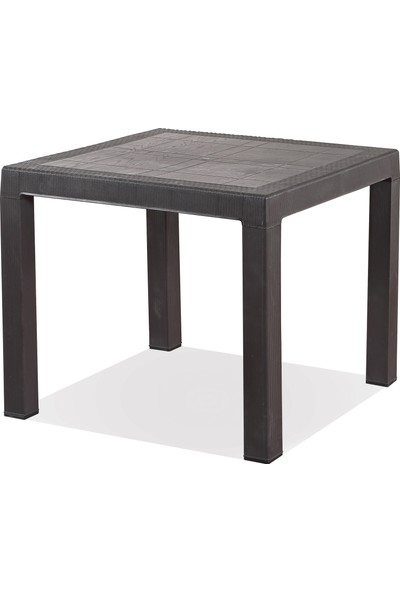 4A Groups - 90 x 90 Rattan Masa Camsız Acı Kahve
