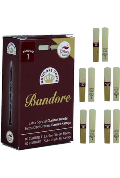 Klarnet Kamışı Bandore No:1 10' Lu Set Sol Klarnet Kamışı Klarnet Kamışı Bandore No:1 10' Lu Set Sol Klarnet Kamışı