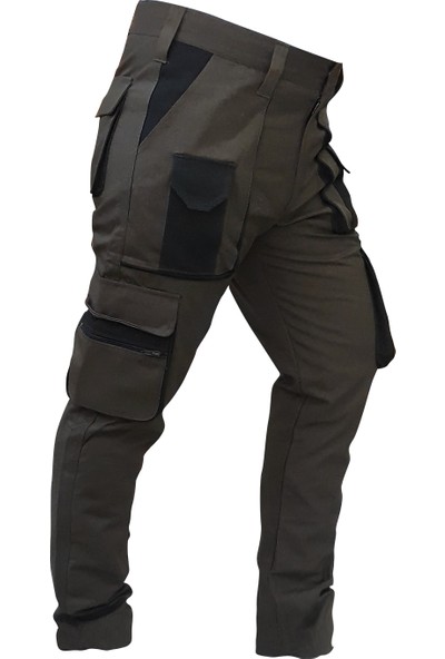 Wilds Haki Üzerine Haki Tulum Cep Pantolonu