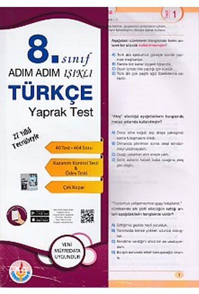 Bilal Işıklı Yayınları Türkçe 8. Sınıf Yaprak Test Bilal Işıklı Yayınları Türkçe 8. Sınıf Yaprak Test