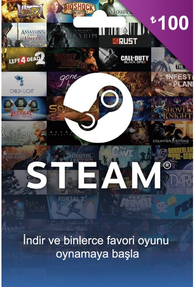 Steam 100 TL'Lik Cüzdan Kodu Steam 100 TL'Lik Cüzdan Kodu