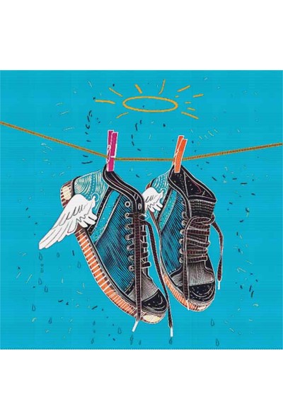 Movas Sanat Ayakkabılarım Kururken Elmas Mozaik Tablo Mozaik Puzzle E20201754M