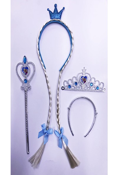 Motto Karlar Ülkesi Elsa Anna Frozen Tacı Asası Saç Seti 3 Parça Motto Karlar Ülkesi Elsa Anna Frozen Tacı Asası Saç Seti 3 Parça