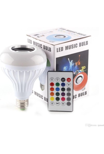 Powerlux Kumandalı Rgb Renkli Hoparlörlü LED Ampul Bluetooth 2453492870084 Powerlux Kumandalı Rgb Renkli Hoparlörlü LED Ampul Bluetooth 2453492870084