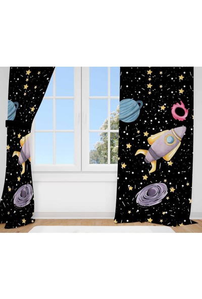 Homamia İsme Özel Uzay Dünyası Fon Perde Homamia İsme Özel Uzay Dünyası Fon Perde