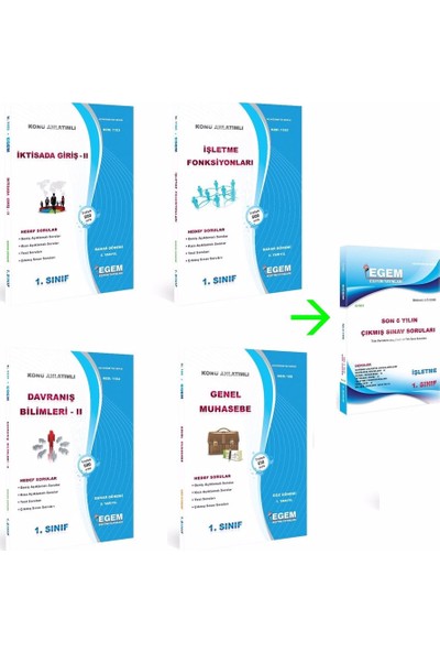 Egem Yayınları AÖF Işletme 1. Sınıf 2. Dönem Set Bahar