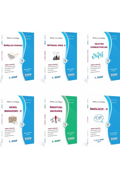 Egem Yayınları AÖF Işletme Yönetimi 1. Sınıf 2. Dönem Tüm Dersler Bahar