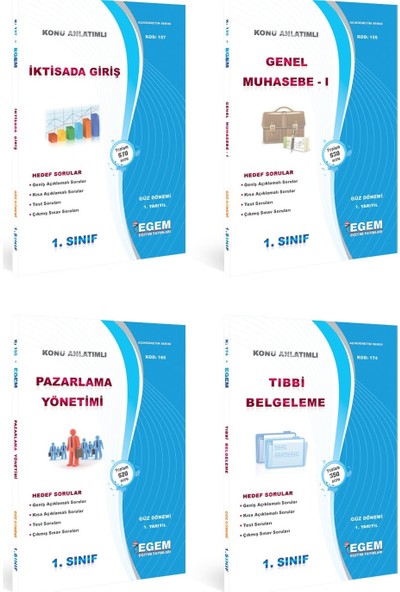 Egem Yayınları AÖF Sağlık Yönetimi 1. Sınıf 1. Dönem (Güz)
