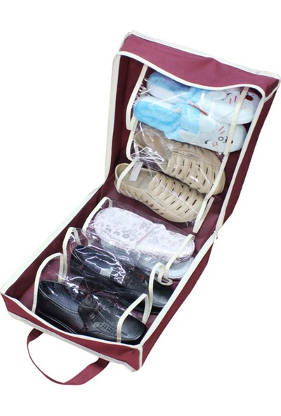 Trendlerin Fermuarlı Pratik Ayakkabı Saklama ve Taşıma Hurcu Valizi Çantası
