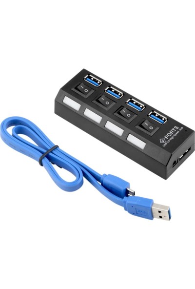 Alfais 4579 4 Port USB 3.0 Hub Çoğaltıcı Switch Splitter Çoklama Alfais 4579 4 Port USB 3.0 Hub Çoğaltıcı Switch Splitter Çoklama