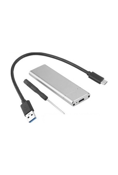 Alfais 4357 M.2 Sata SSD Ngff To Type C USB 3.0 B-Key Mini Çevirici Adaptör Harici Harddisk Kutusu Alfais 4357 M.2 Sata SSD Ngff To Type C USB 3.0 B-Key Mini Çevirici Adaptör Harici Harddisk Kutusu