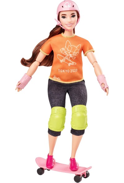 Barbie Olimpiyat Bebekleri Tokyo 2020 Kaykay GJL78