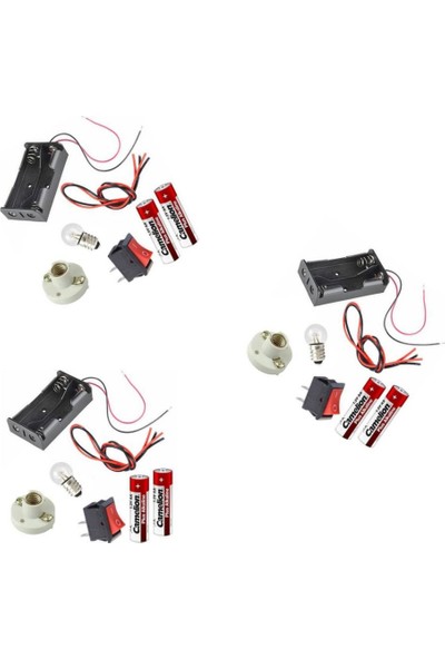 Joy And Toys Iş Eğitimi, Deney Malzemesi, 3ADET Elektrik Devresi Deney Seti Malzemeleri Joy And Toys Iş Eğitimi, Deney Malzemesi, 3ADET Elektrik Devresi Deney Seti Malzemeleri