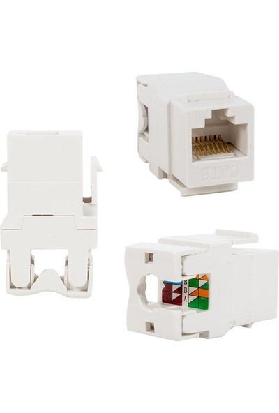 Hq Speed Hq Speed RJ45 Cat6 180 Derece Keystone Jack (10 Adet) Hq Speed Hq Speed RJ45 Cat6 180 Derece Keystone Jack (10 Adet)