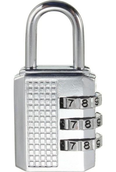 Buffer Ayarlanabilir Uzun Ömürlü Metal 3 Haneli Şifreli Dolap Asker Bavul Güvenlik Asma Kilit 25 mm