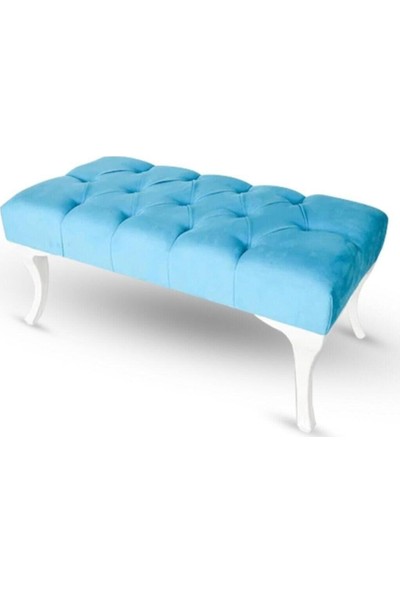 Alda Gelsin 120CM Açık Mavi Kapitoneli Ayak Ucu Kapı Önü Antre Bench Puf PF44 Alda Gelsin 120CM Açık Mavi Kapitoneli Ayak Ucu Kapı Önü Antre Bench Puf PF44